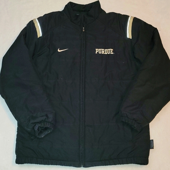 Nike | Jackets & Coats | Nike Perdue Jacket Authentic Team Apparel Black And Tan Puffer | Poshmark